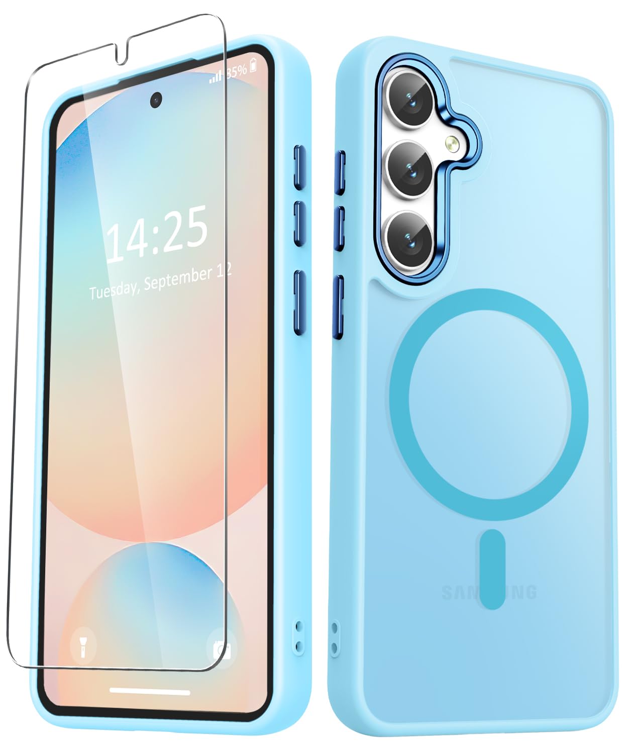 Amazon.com: YENAPOON for Samsung Galaxy S25 Case, Matte Magnetic Phone ...