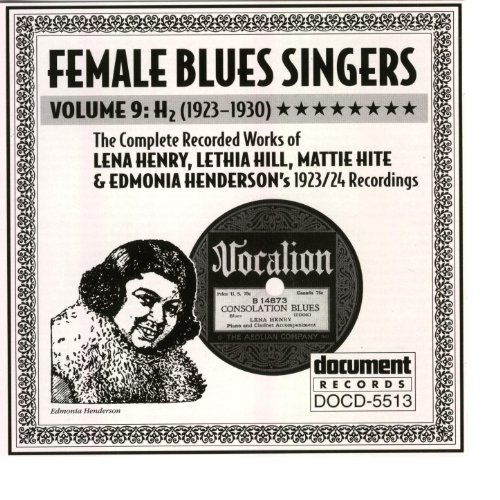 Amazon.com: Female Blues Singers Vol. 9 H (1923-1930) : Various Artists ...
