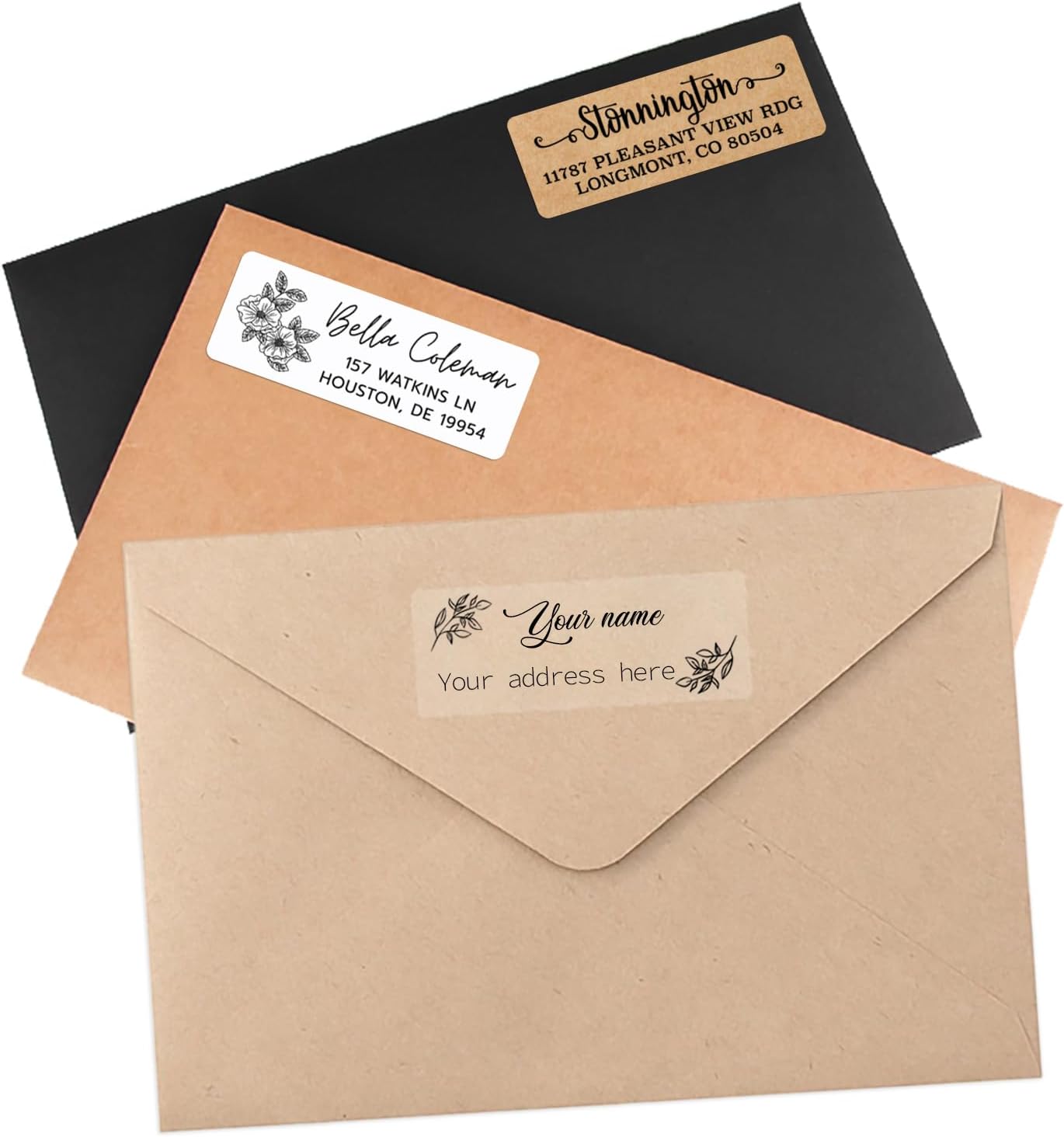 Amazon.com : Personalized Return Address Labels Stickers - 150 Matte ...