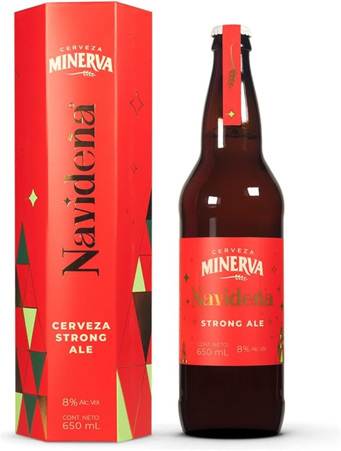 Cerveza Minerva Navideña Strong Ale 650ml : Amazon.com.mx: Alimentos y ...