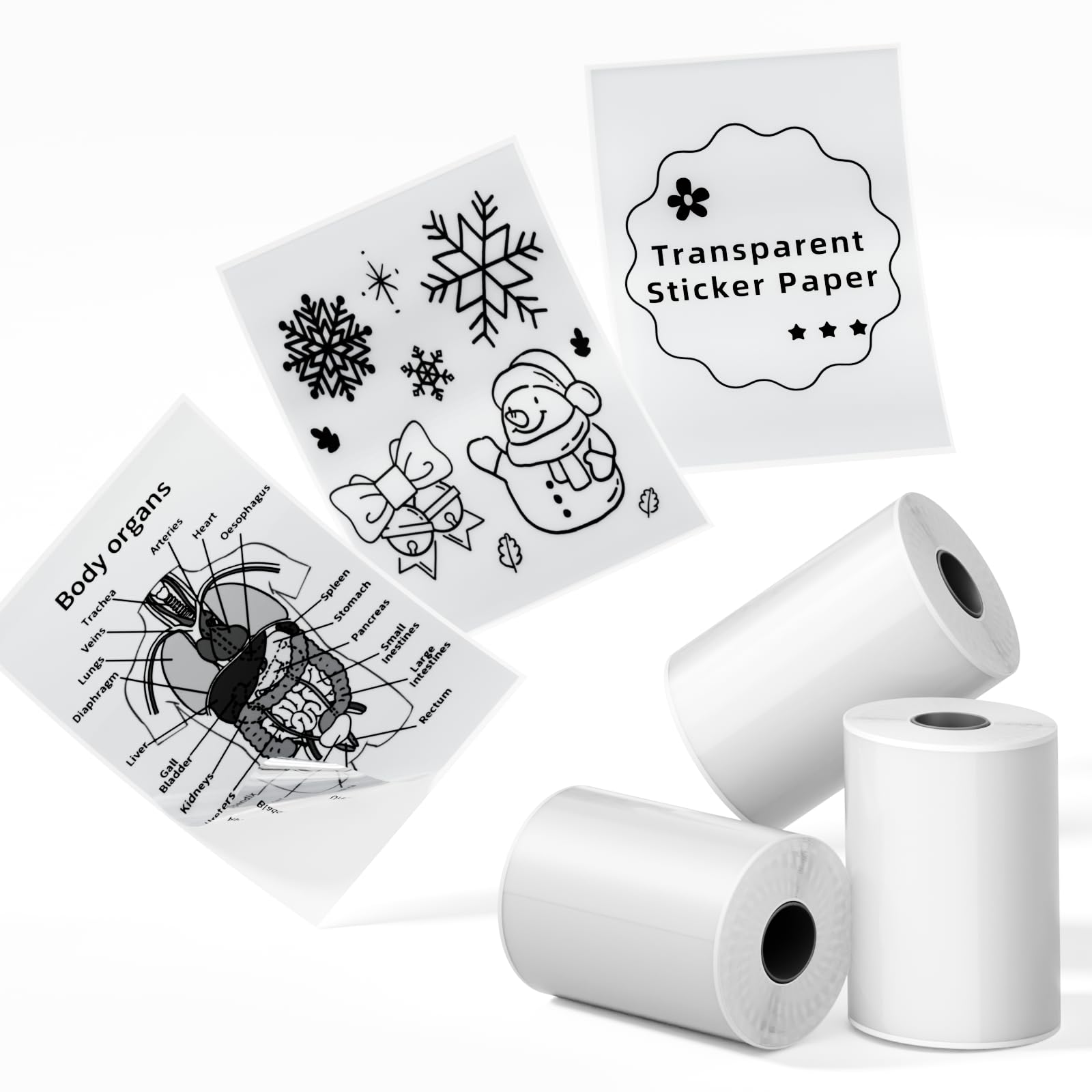 Snapklik.com : Phomemo T02 Transparent Paper Clear Sticker Paper ...