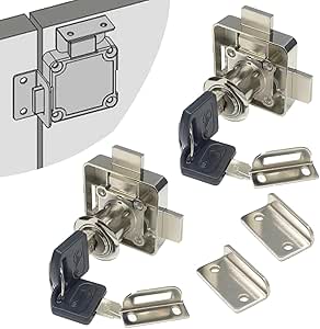 Cabinet Double Door Lock Cabinet Drawer Lock Safety Lock Double Latch ...