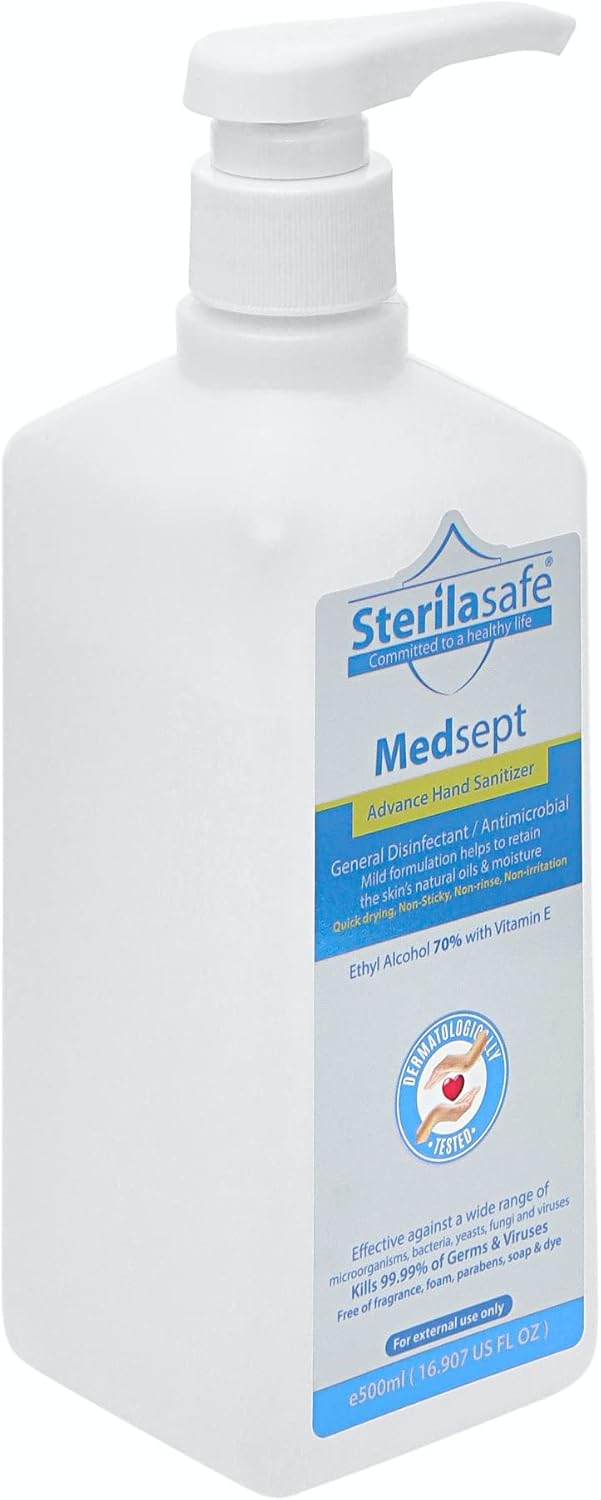 Sterilasafe MedSept Advanced Hand Sanitizer Ethanol Alcohol Refreshing ...