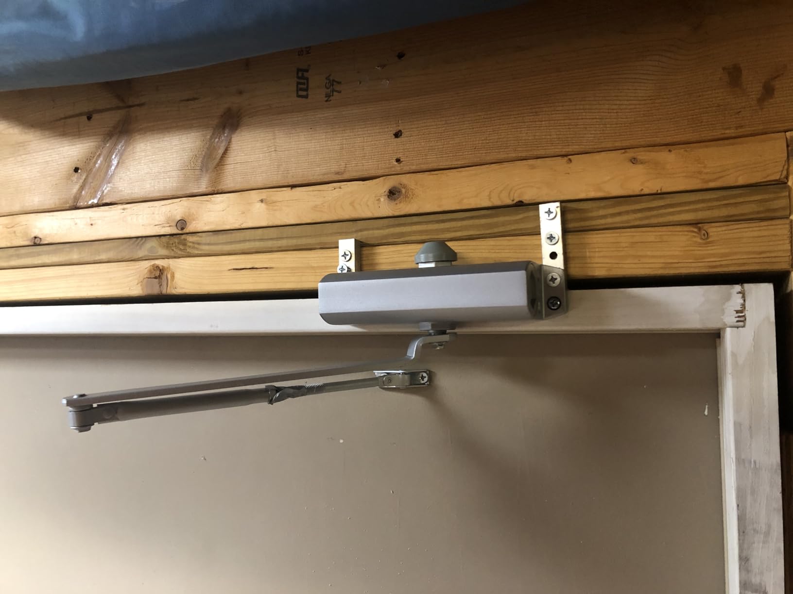 DYREOOE Door Closer Hold Open Automatic Door Closer Adjustable Grade 1 ...