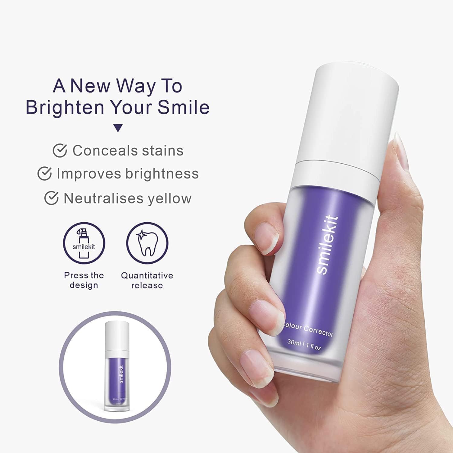 Snapklik.com : Purple Whitening Toothpaste, Teeth Whitening Booster ...