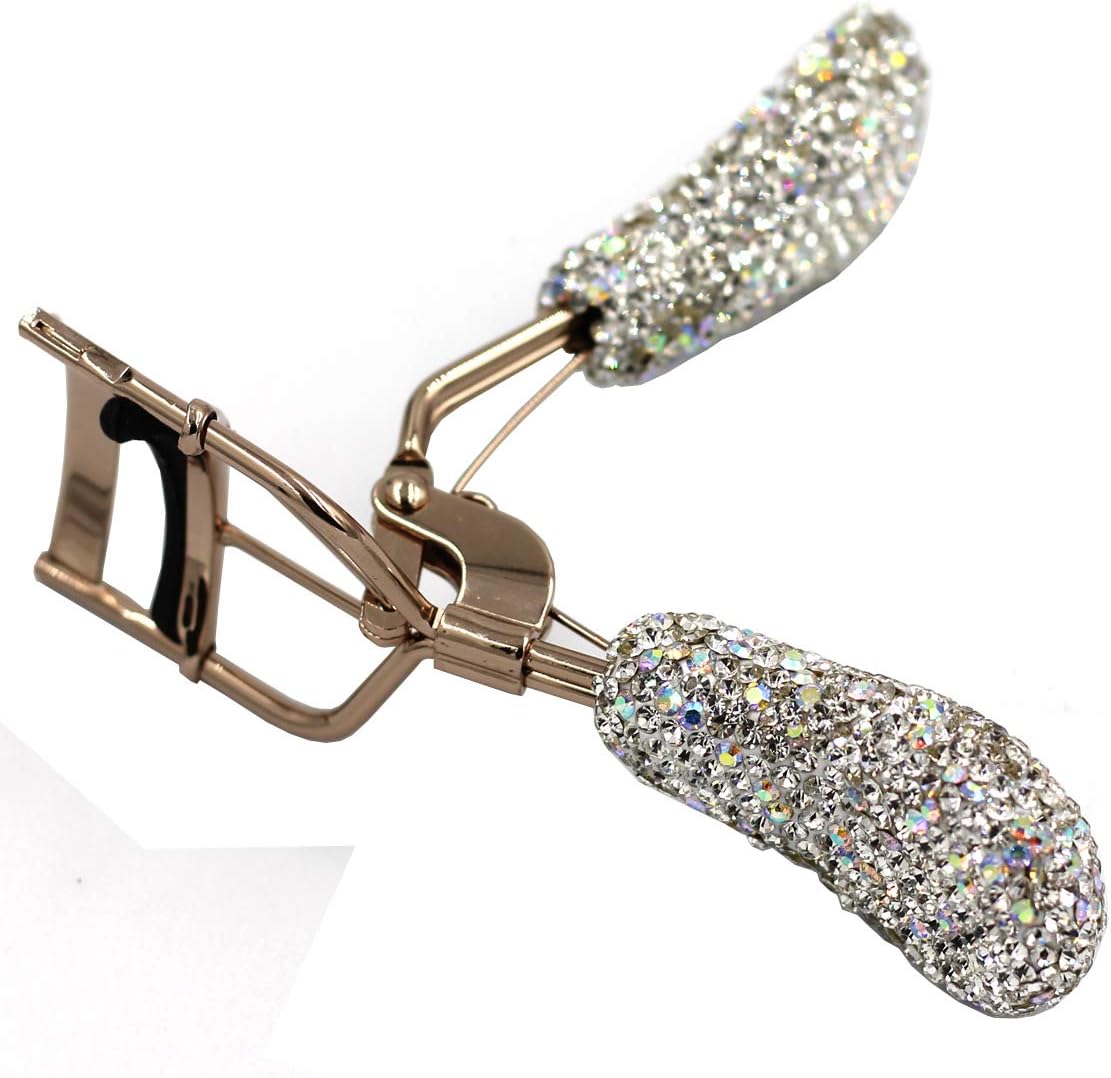 Amazon.com : Bling Rhinestone Eyelash Curlers Stainless Steel Natural ...