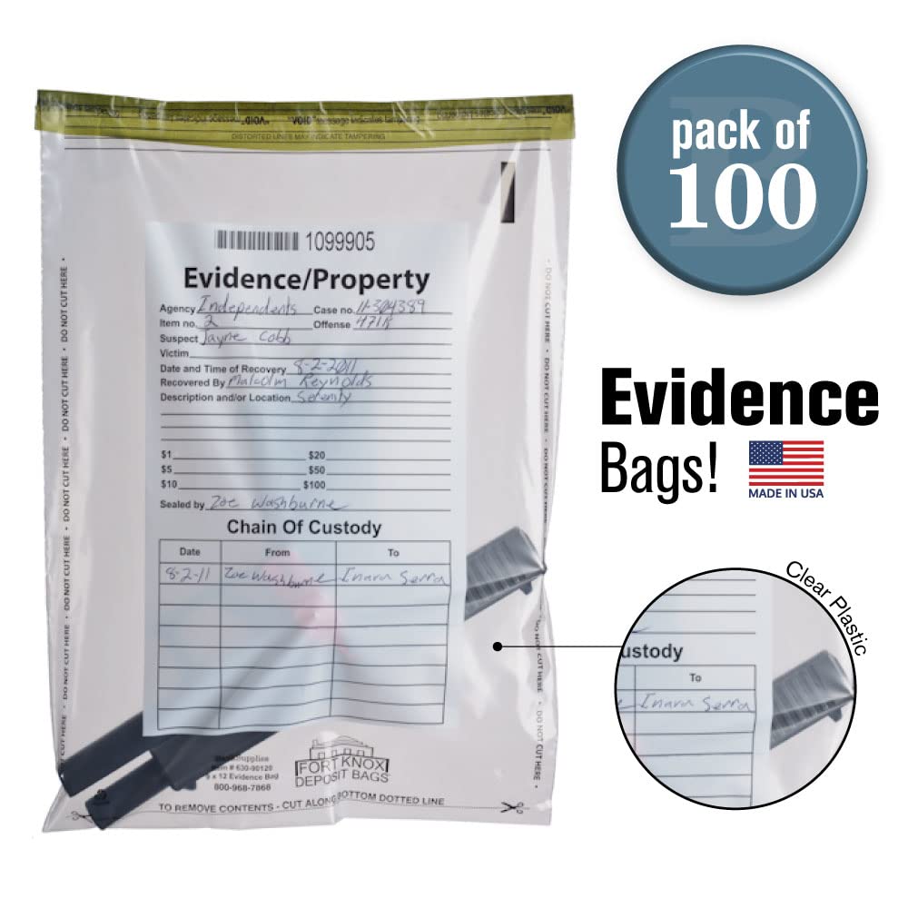 Snapklik.com : Clear Evidence Bags Case Of 100 9W X 12H Tamper Evident ...