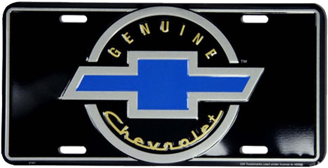 Amazon.com: Chevy Bow Tie Logo License Plate (White) : Automotive