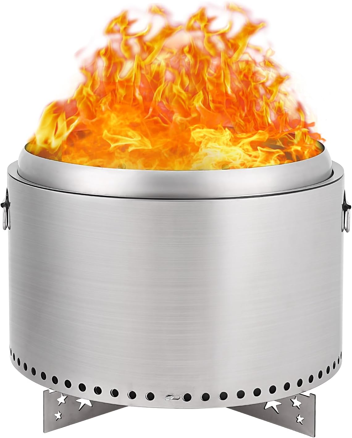 Amazon.com : YardYonder Smokeless Fire Pit, 20.5" with Handle, Portable ...