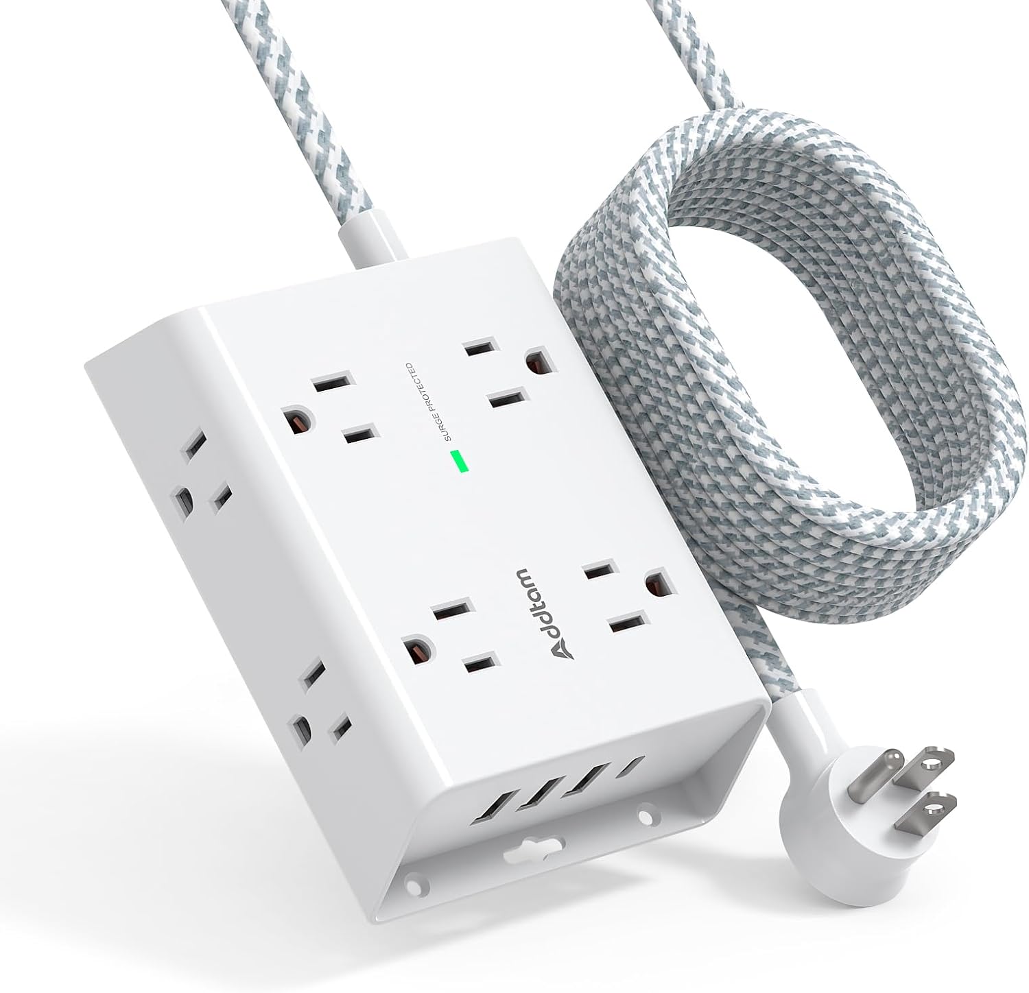 Amazon.com: 15Ft Long Surge Protector Power Strip, Addtam Extension ...