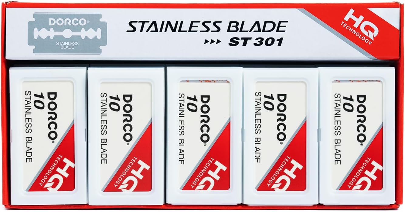 Amazon.com: Dorco Double Edge Razor Blades ST301 Stainless Steel ...