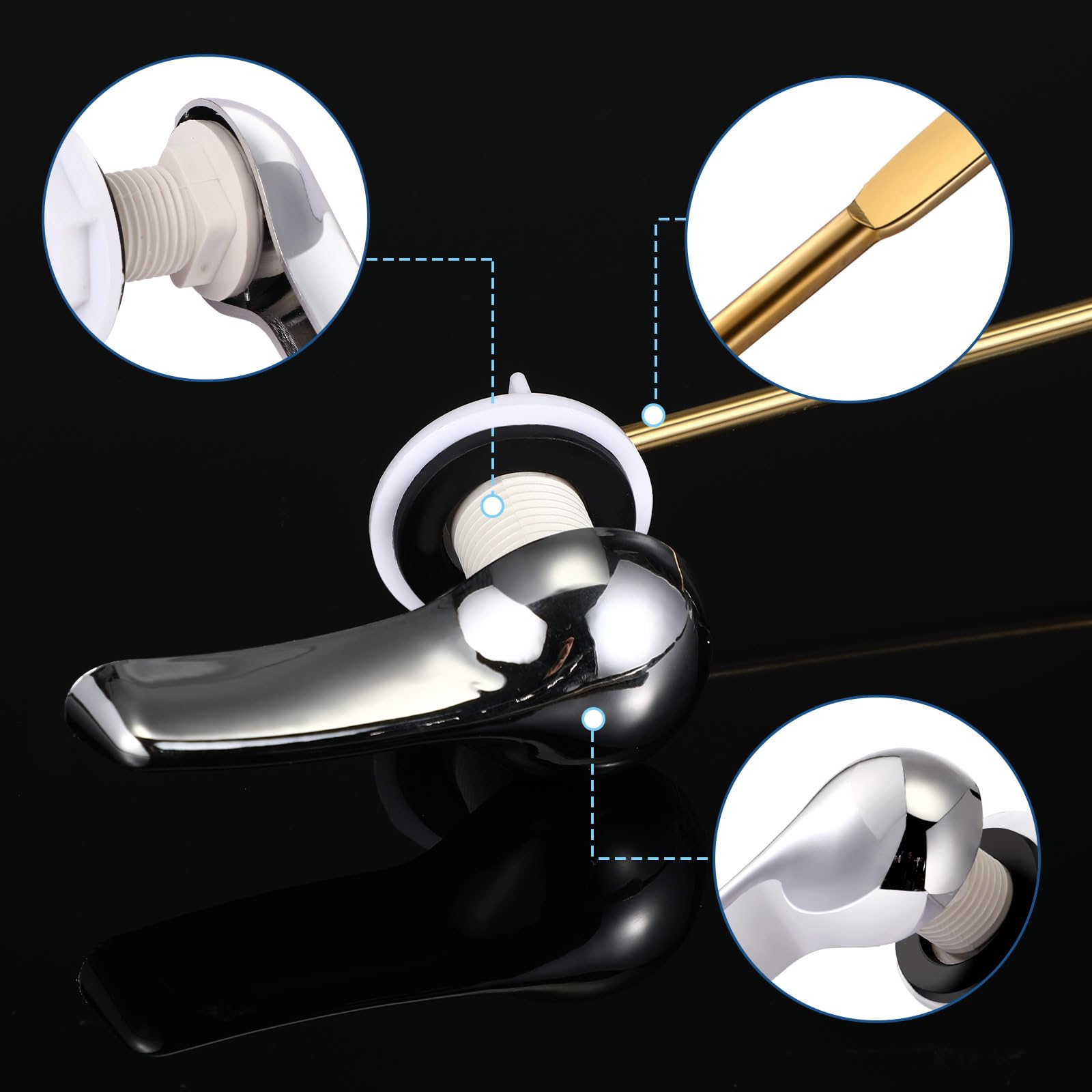 Snapklik.com : Lasnten 12 Pieces Toilet Flush Handle Lever Replacement ...