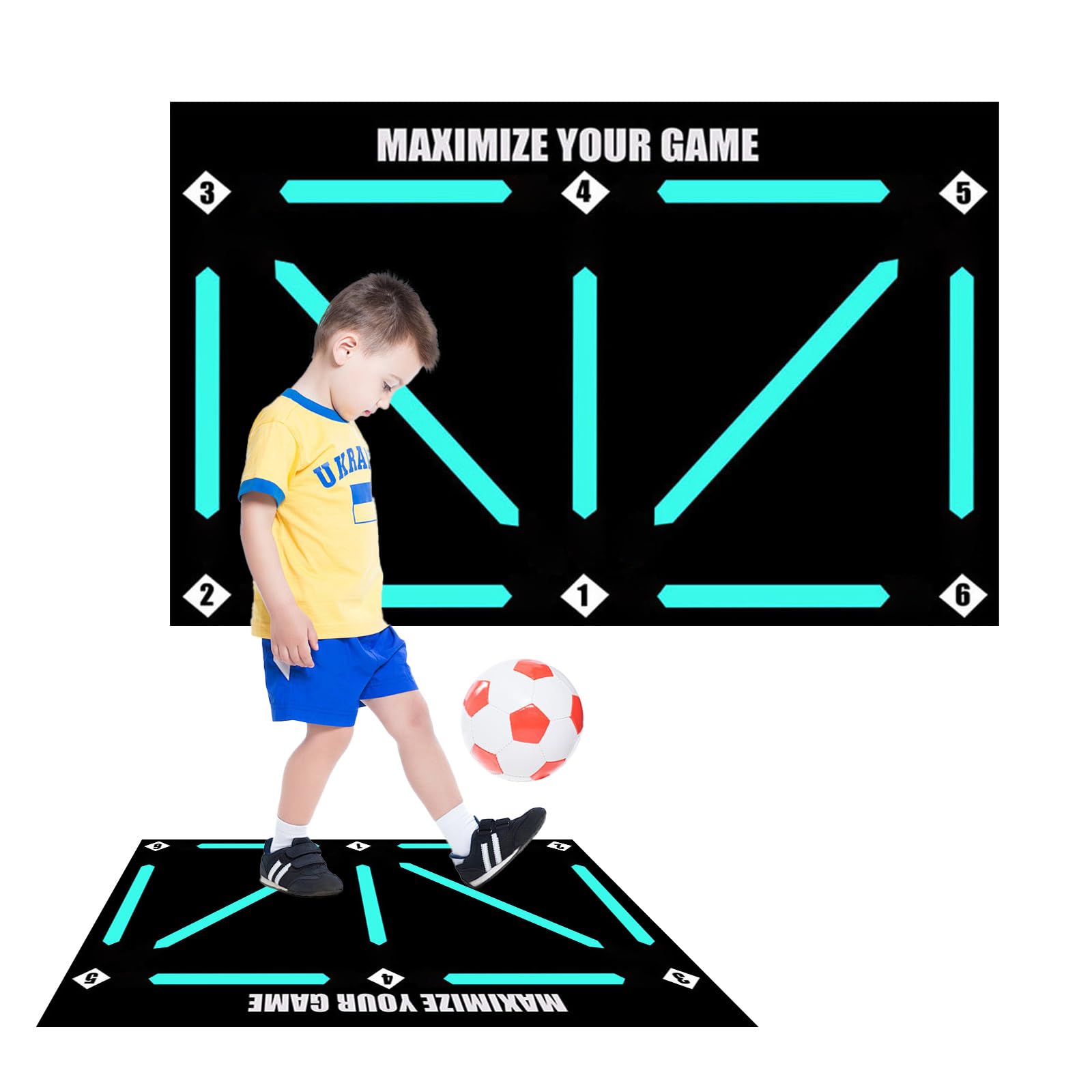 BKTAPP Soccer Training Mat Non-Slip Football Footstep Training Mat for ...