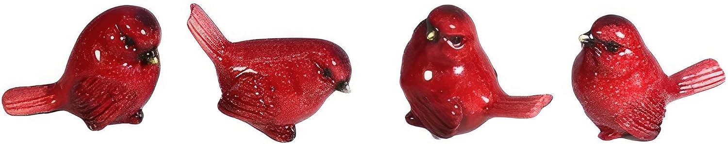 Amazon.com: ICE ARMOR 2-PC 5.25" H Red Bird Figurine Statue Sculpture ...