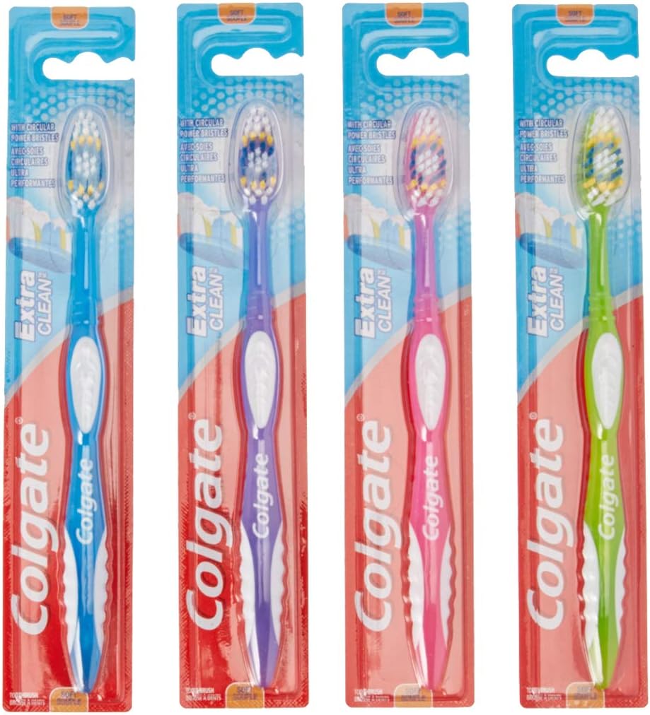 Amazon.com : Colgate Extra Clean Full Head Toothbrush, Soft, Assorted ...
