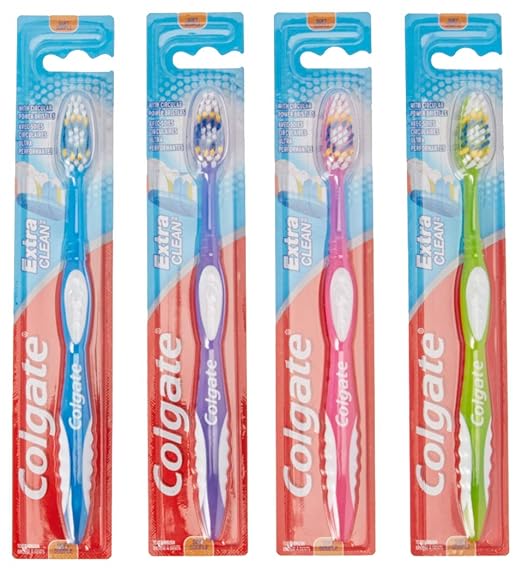 Amazon.com : Colgate Extra Clean Full Head Toothbrush, Soft, Assorted ...