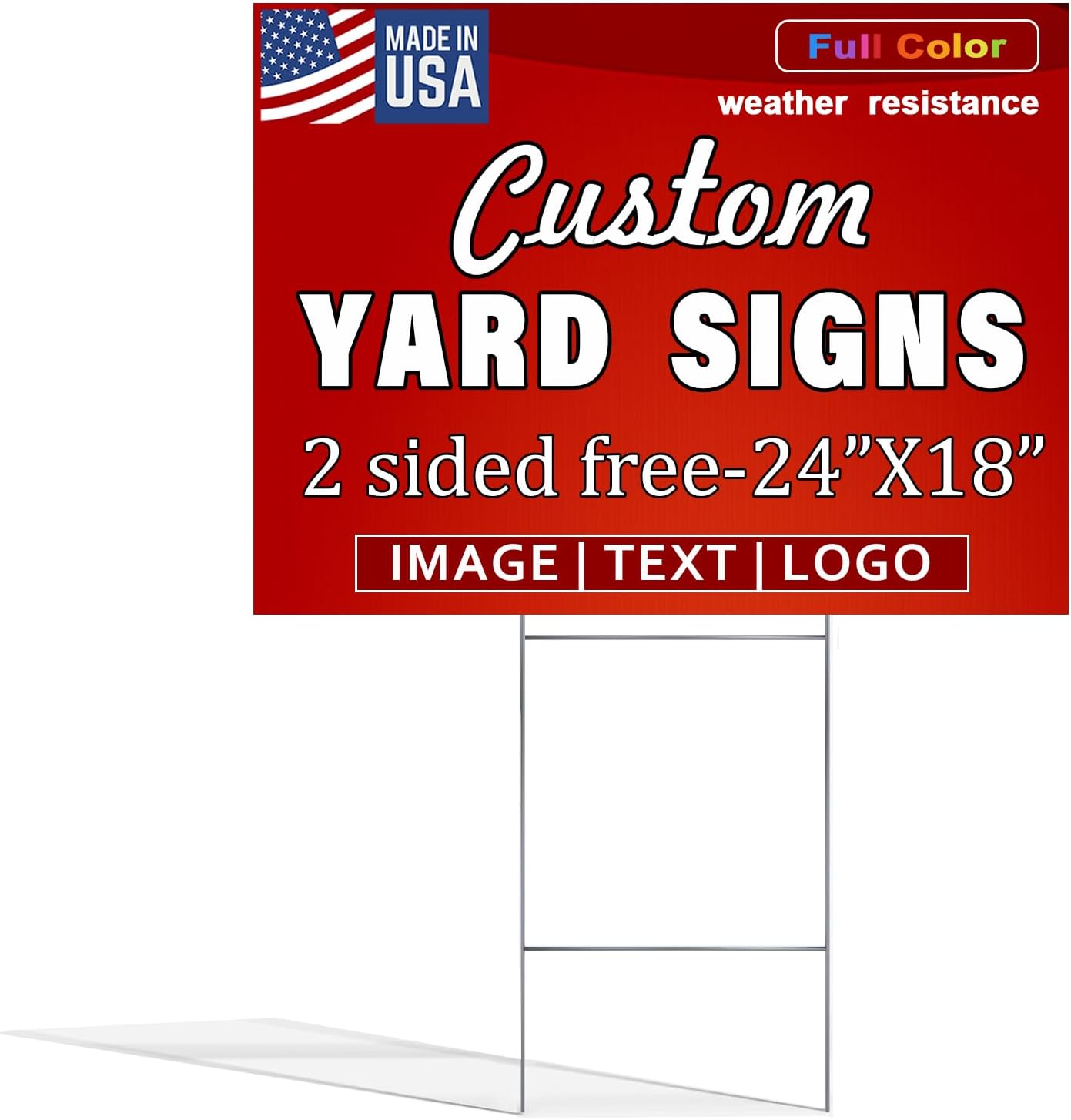 Amazon.com : 24"X18"Custom Yard Signs | Double Sided,4mm Weatherproof ...