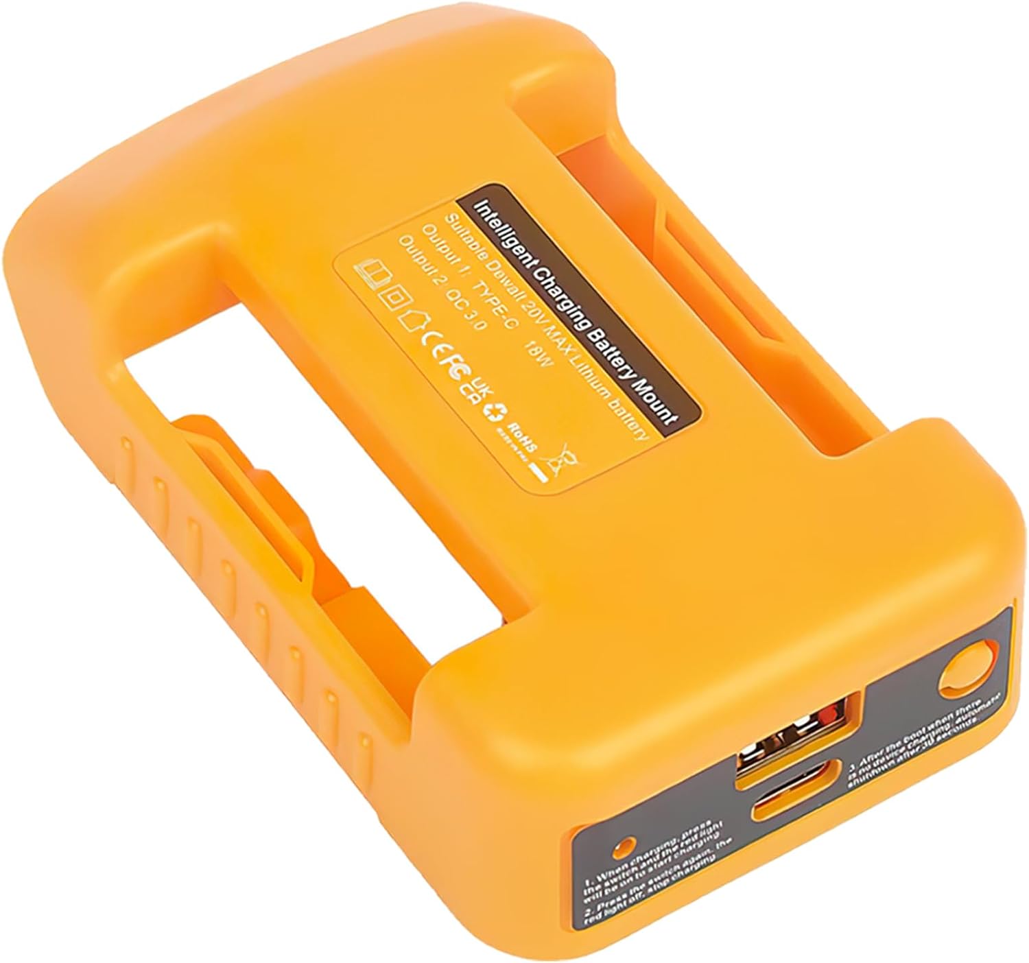 USB Battery Adapter Replacement for De walt 18V/20V MAX Lithium Battery ...