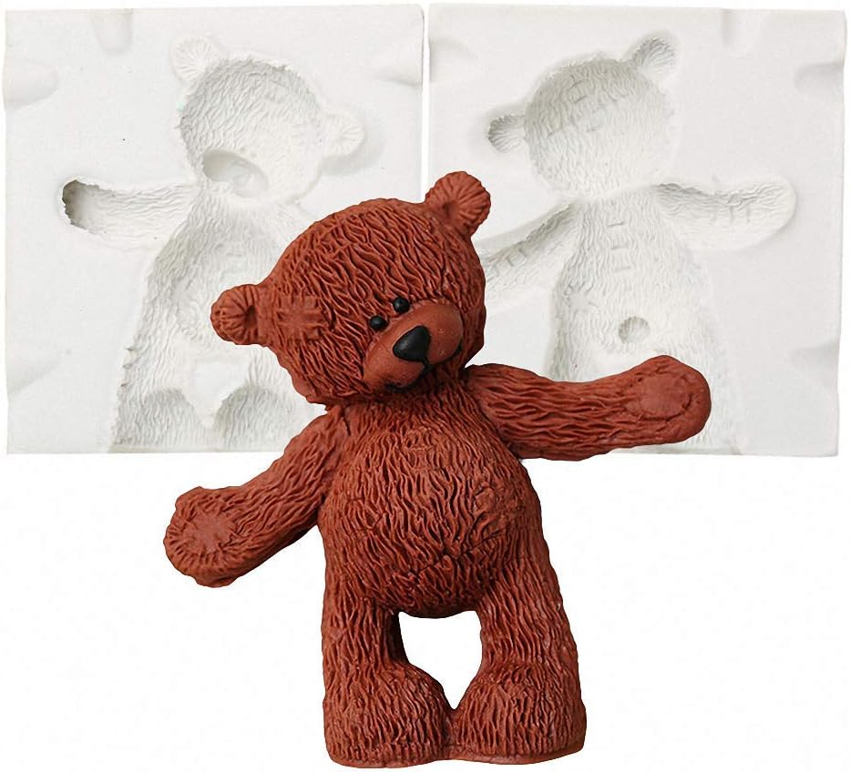 Amazon.com: White Silicone Bear Mold, 3D Bear Casting Epoxy Mold for ...
