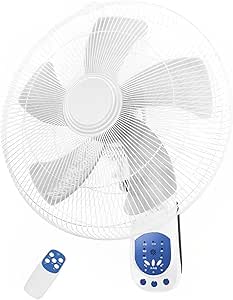 Amazon.com: 16″ Wall Mount Fan | Remote Control | 3 Speed Settings | 7 ...