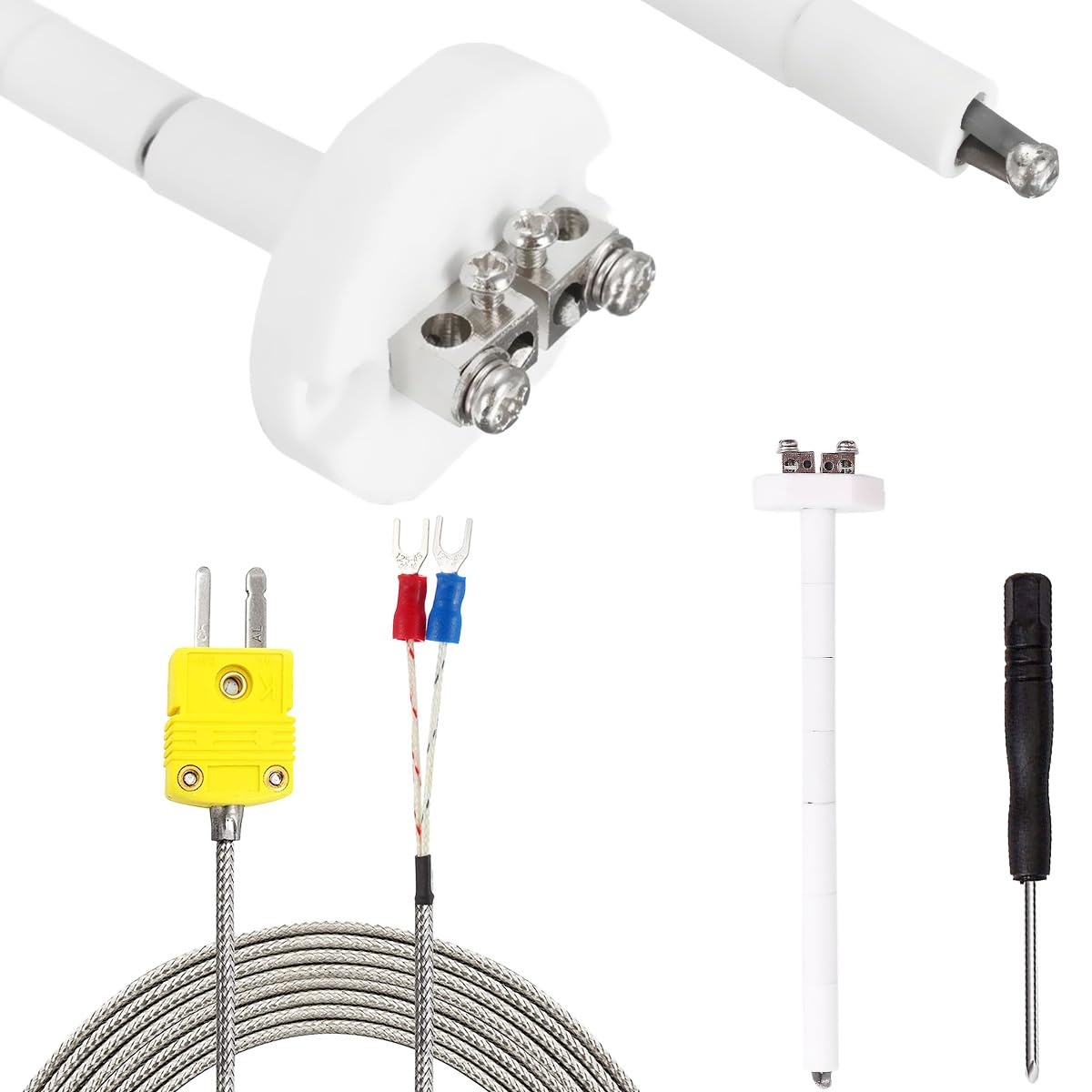 Youmile K-Type Thermocouple Block sensor Ceramic Kiln Insulator Kiln ...