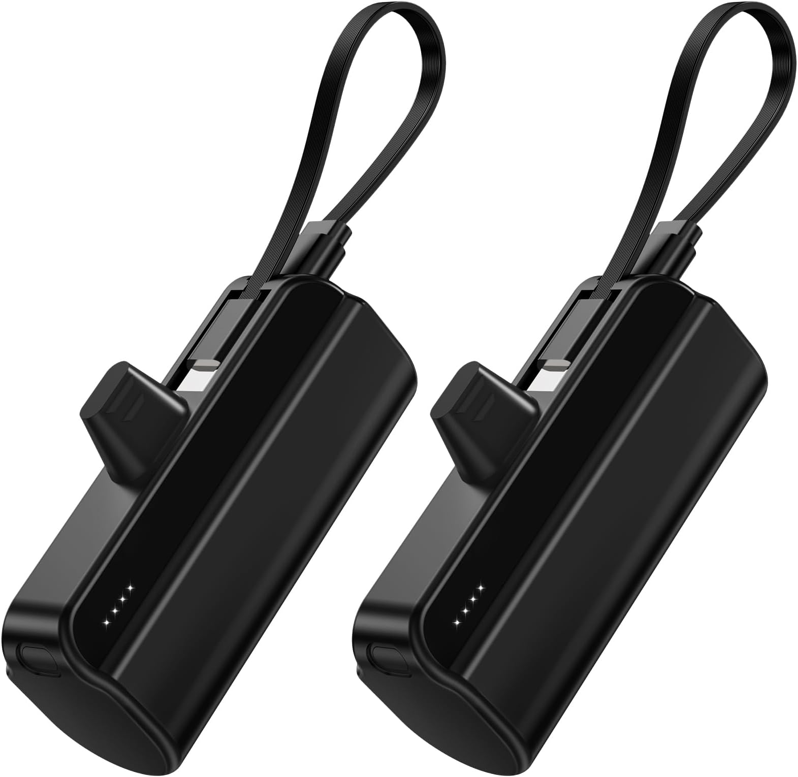 Amazon.com: VRURC Mini Portable Charger for iPhone, 2-Packs Power Bank ...