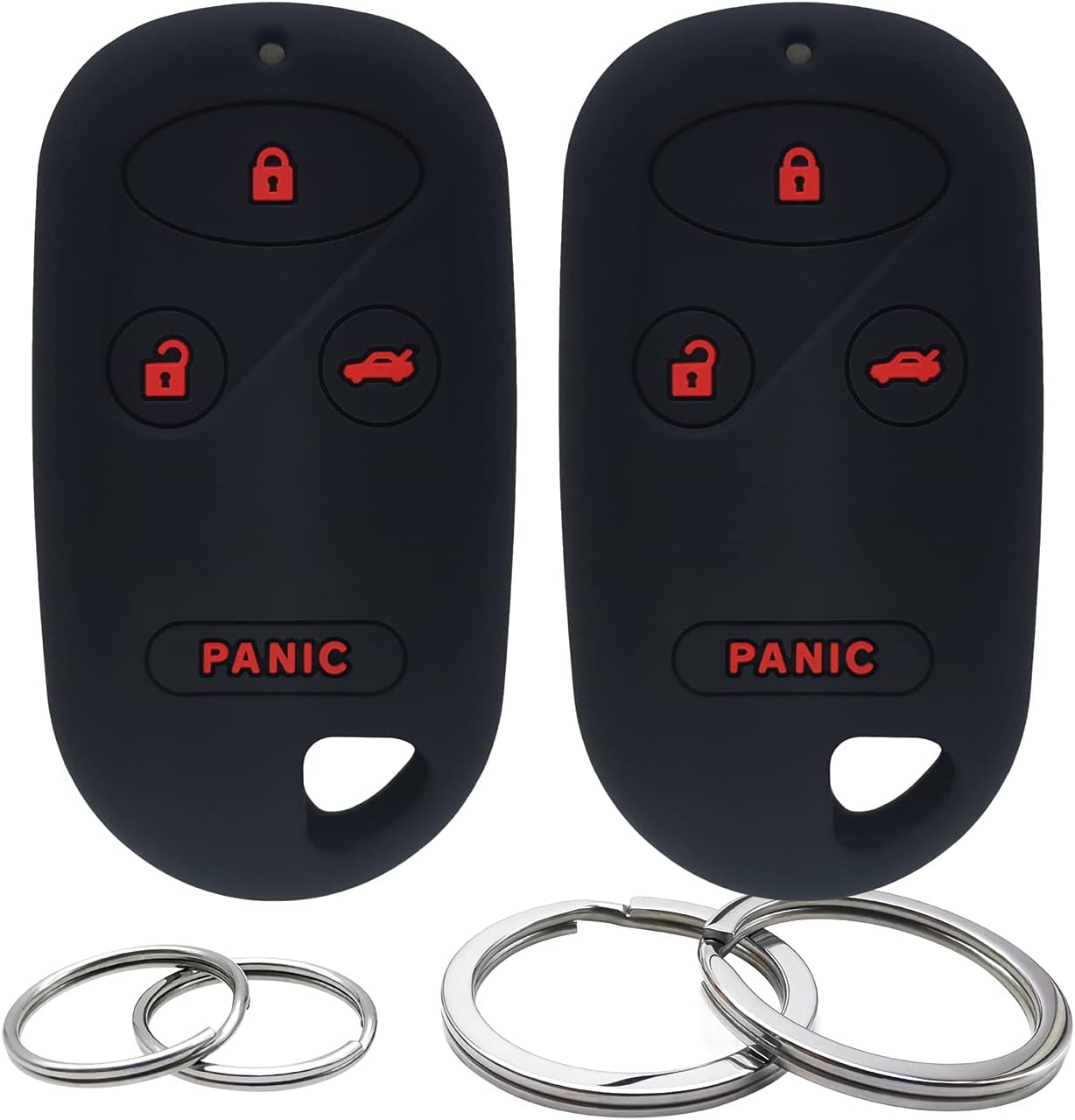 Amazon.com: 2Pcs Silicone 4 Buttons Key Fob Cover Remote Case Keyless ...