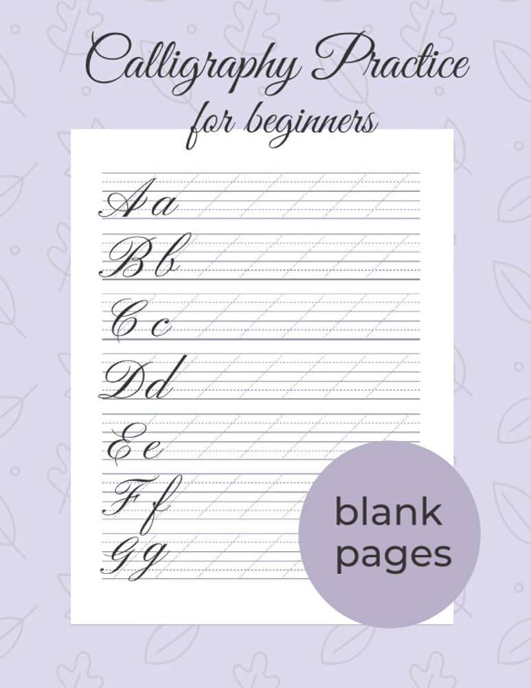 Hand Lettering Practice Sheets Modern Calligraphy Guide Modern