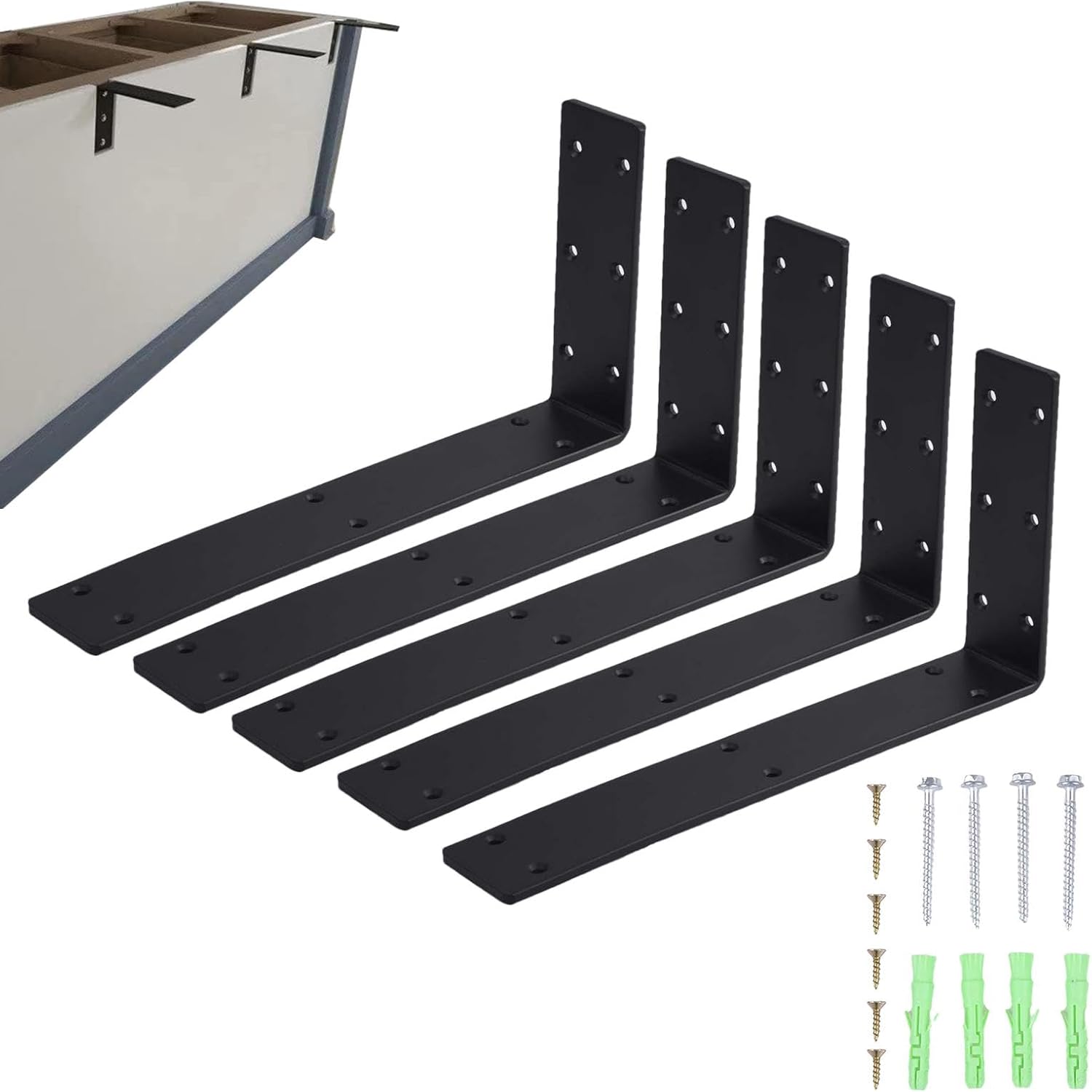 Amazon.com: Countertop Support Bracket 4 Pack 12" L X 6" H X 2.5" W ...