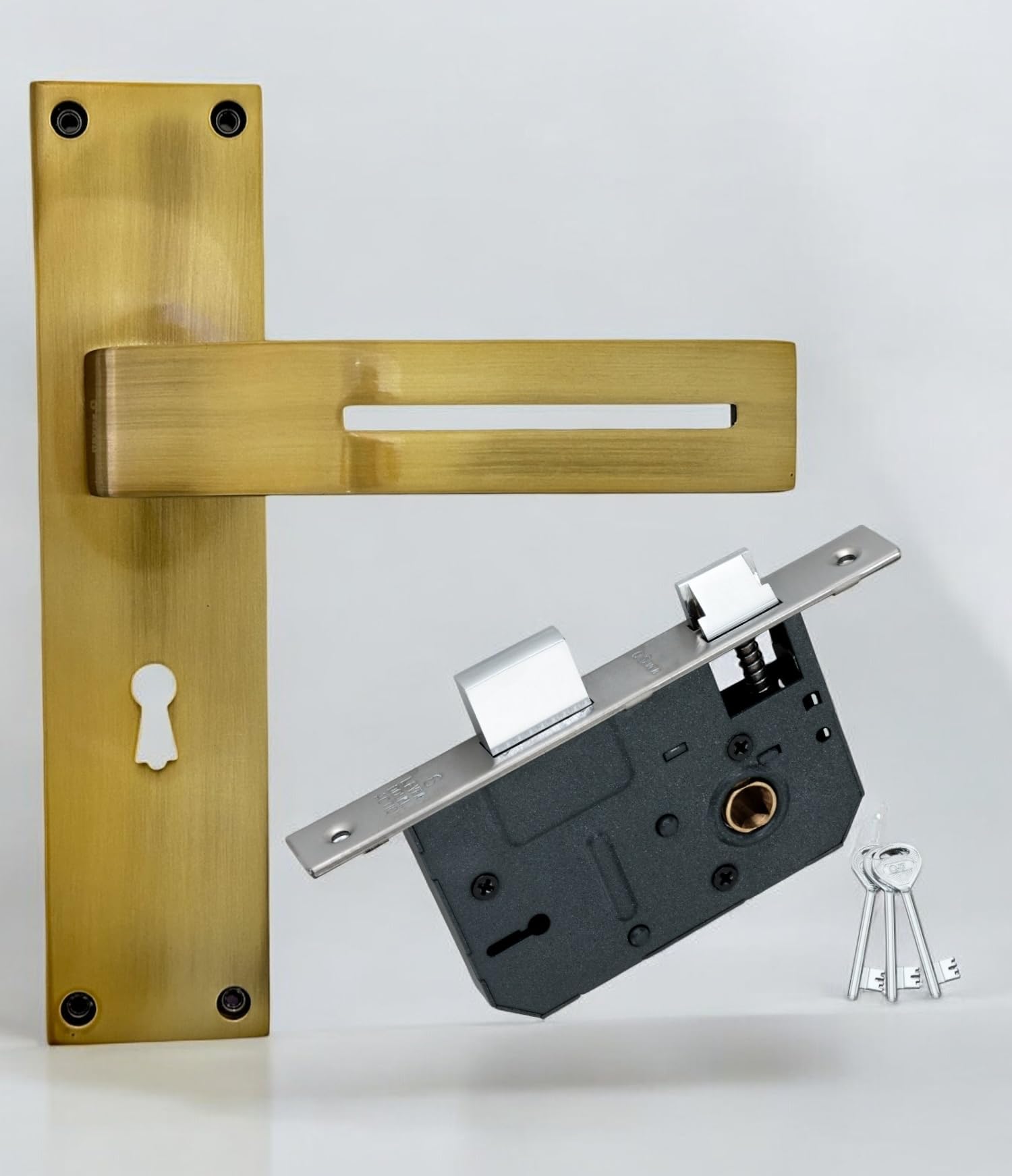 Q-Seven ZIM-Line Mortise Lock Antique Finish | Regular Key, Modern ...