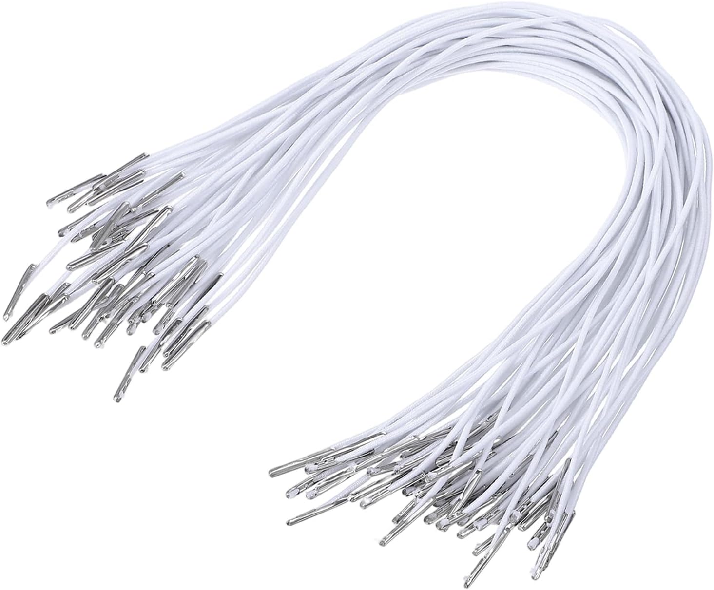 Amazon.com: 50 PCS Elastic Band with Metal Ends, 11.8 Inch Elastic ...