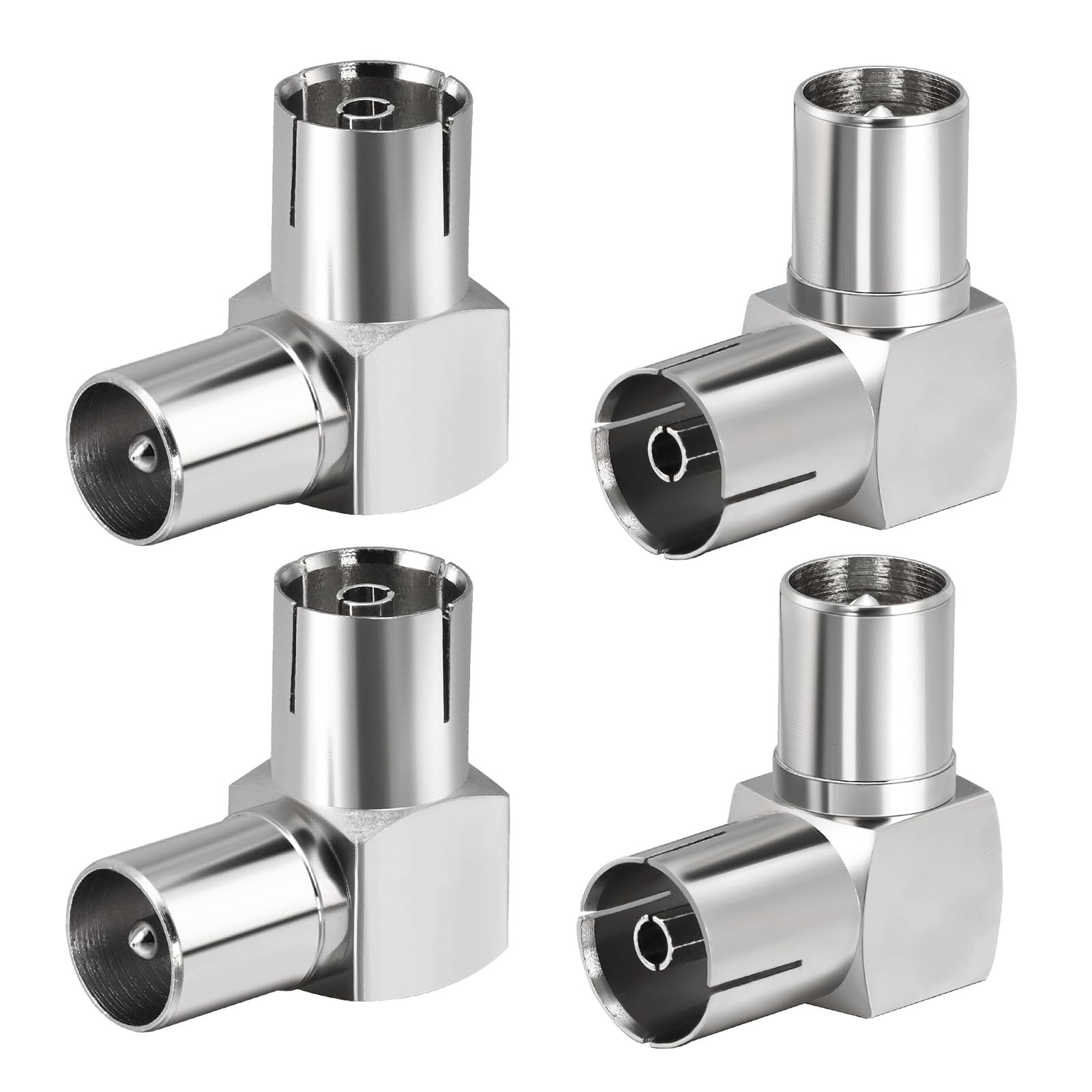 TUOLNK TV Aerial Male to Female 90 Degree TV Aerial Coaxial Connector ...