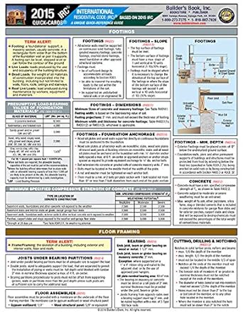 2015 International Residential Code® (IRC) Laminated Quick-Card ...