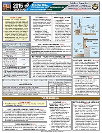 2015 International Residential Code® (IRC) Quick-Card: Builder's Book ...