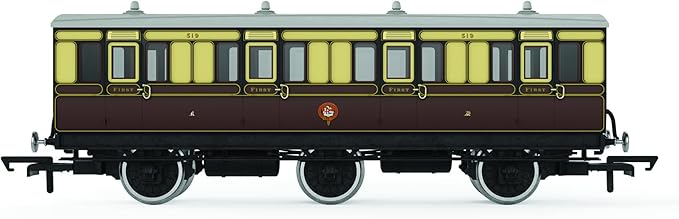Amazon.com: Hornby GWR, 6 Wheel Coach, 1st Class, 519 - Era 2 or 3 ...