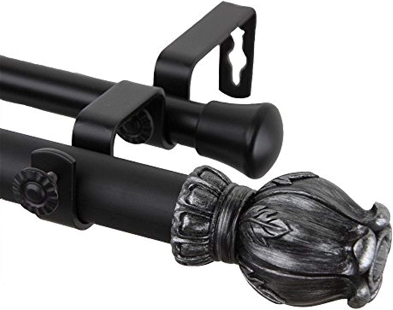 Amazon.com: Rod Desyne Home Decorative Regent Double Curtain Rod 120 ...