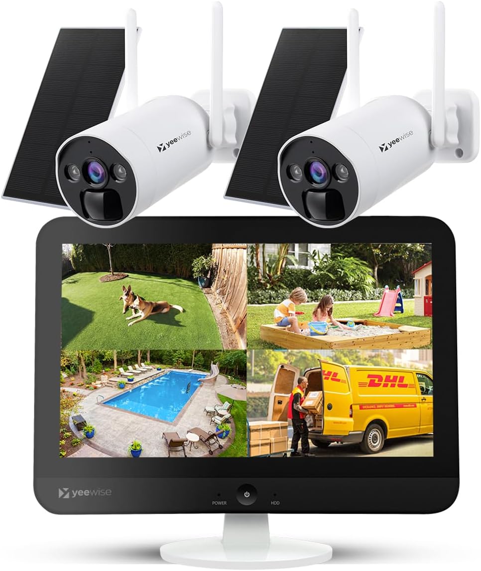 Amazon.com : Yeewise Wireless Solar Security Camera System, 10CH NVR ...