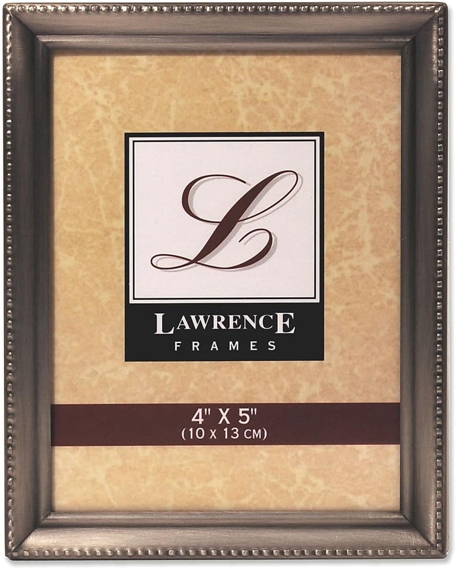 Amazon.com - Lawrence Frames Bead Border Design, 4x5, Pewter - Single ...
