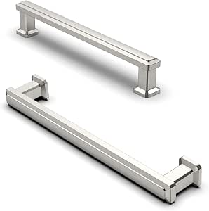 Furniware 10 Pack Brushed Nickel Cabinet Handles, Drawer Pulls 128mm(5 ...