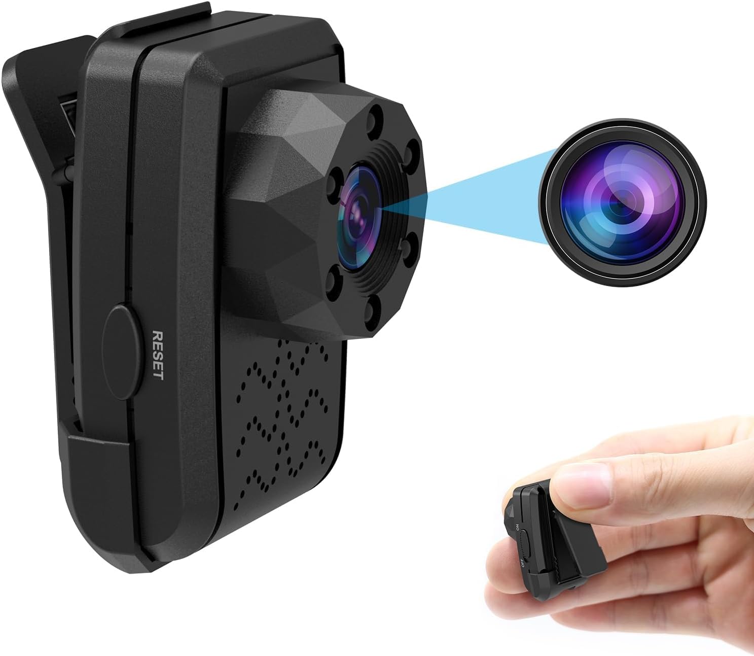 Amazon.com : Mini Body Camera with 1080P HD Recording, Back Clip ...