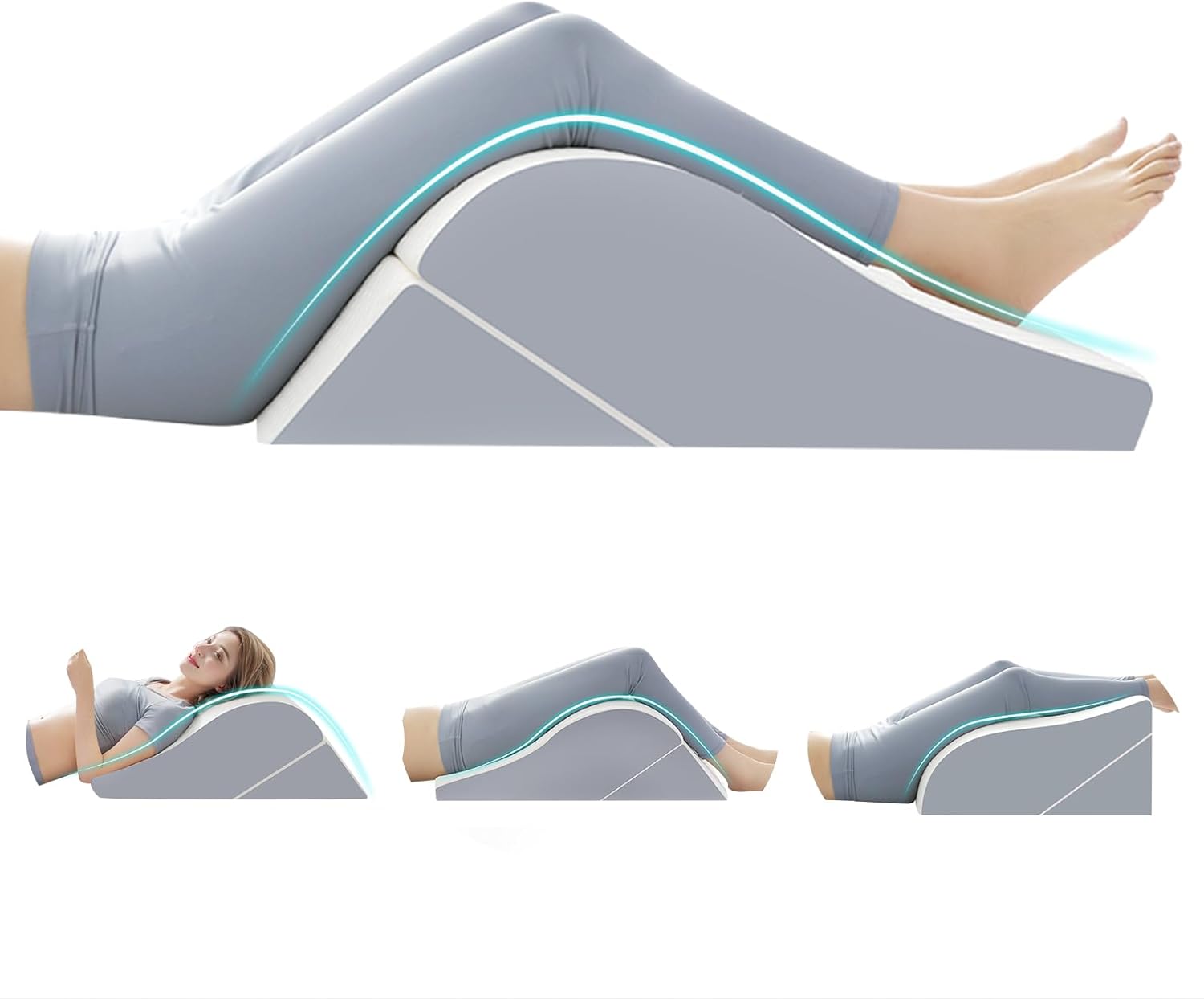 Amazon.com: 2PCS Leg Elevation Wedge Pillows for Sleeping, Leg Wedge ...