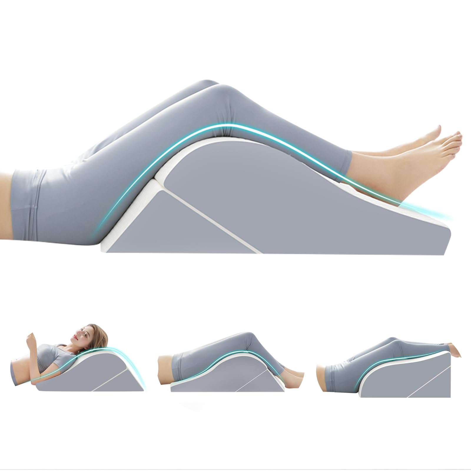 Amazon.com: 2PCS Leg Elevation Wedge Pillows for Sleeping, Leg Wedge Pillow After Knee ...