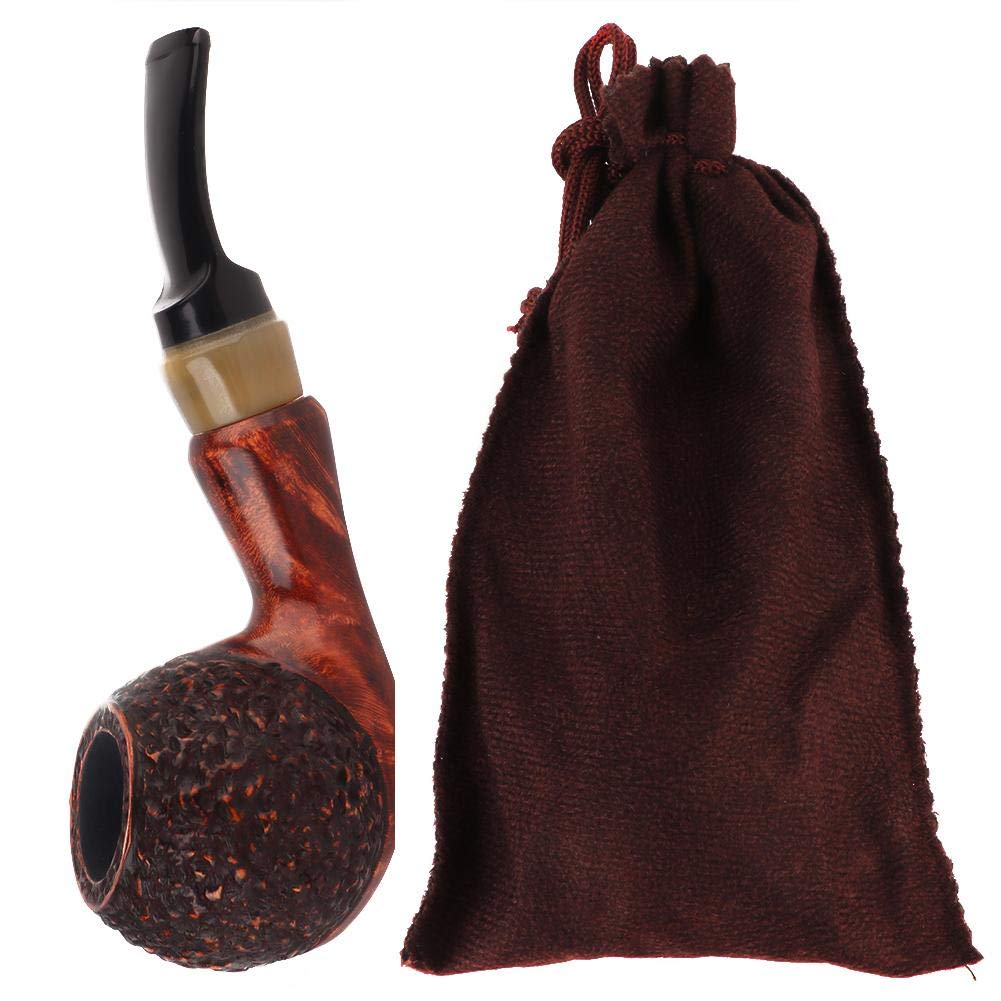 Briar Wood Smoking Pipe - Reusable Filter Tobacco Pipe - Wooden Tobacco ...