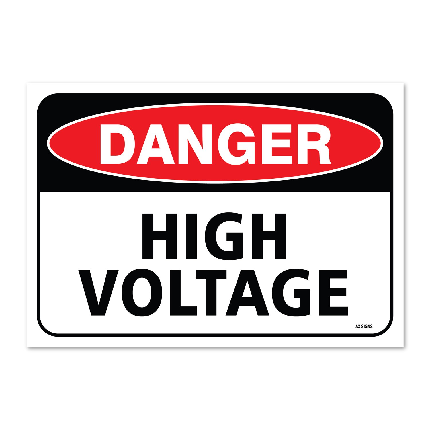 Amazon.com: High Voltage Sign, Large 10 x 7" Inch Vinyl Sticker, Indoor ...