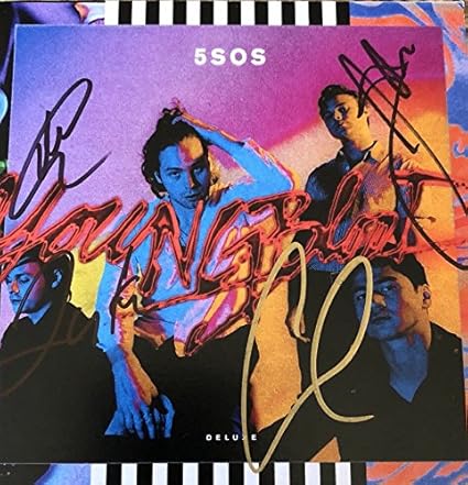 5 Seconds of Summer 5SOS YOUNGBLOOD Deluxe CD With Autographed Art Card ...