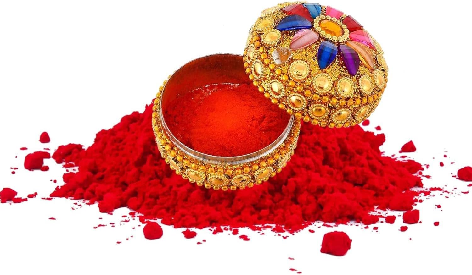 Amazon.com: The Attic Round Shape Sindoor Boxes| Kumkum Holder| Shingar ...