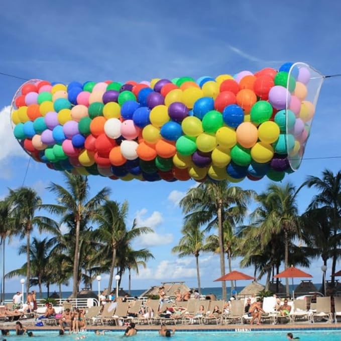 Amazon.com: SILVER RAINBOW Balloon Drop Net - 23ft x 4ft BOSS1000 ...