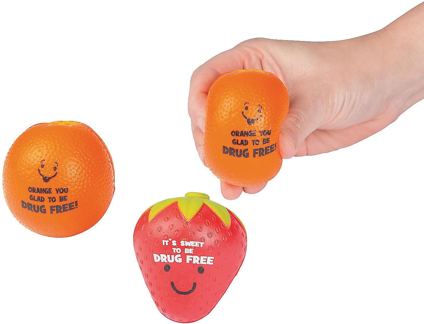 Amazon.com: Fun Express Red Ribbon Drug Free Character Stress Balls ...