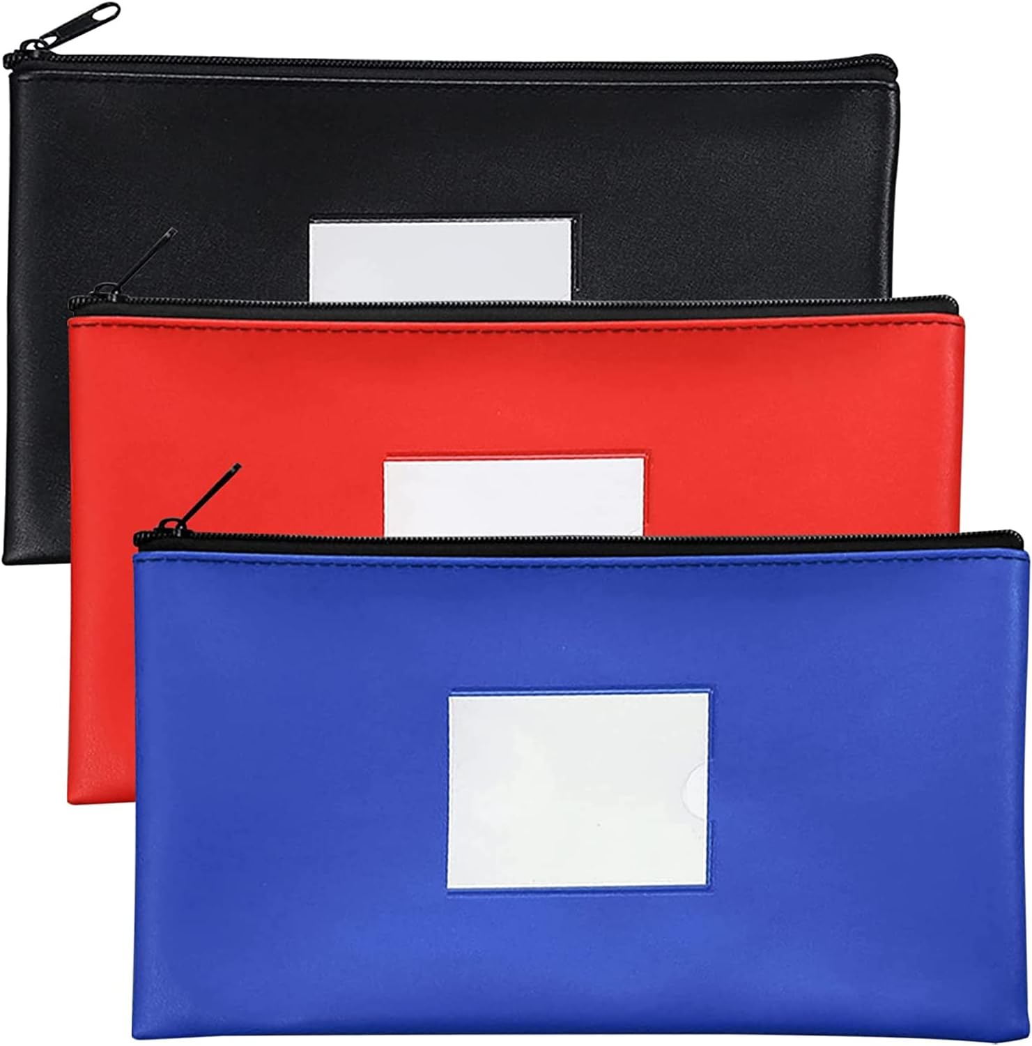 3 Pièces Pochettes de Dépôt Bancaire Sac de Billet en PU Documents A5 ...