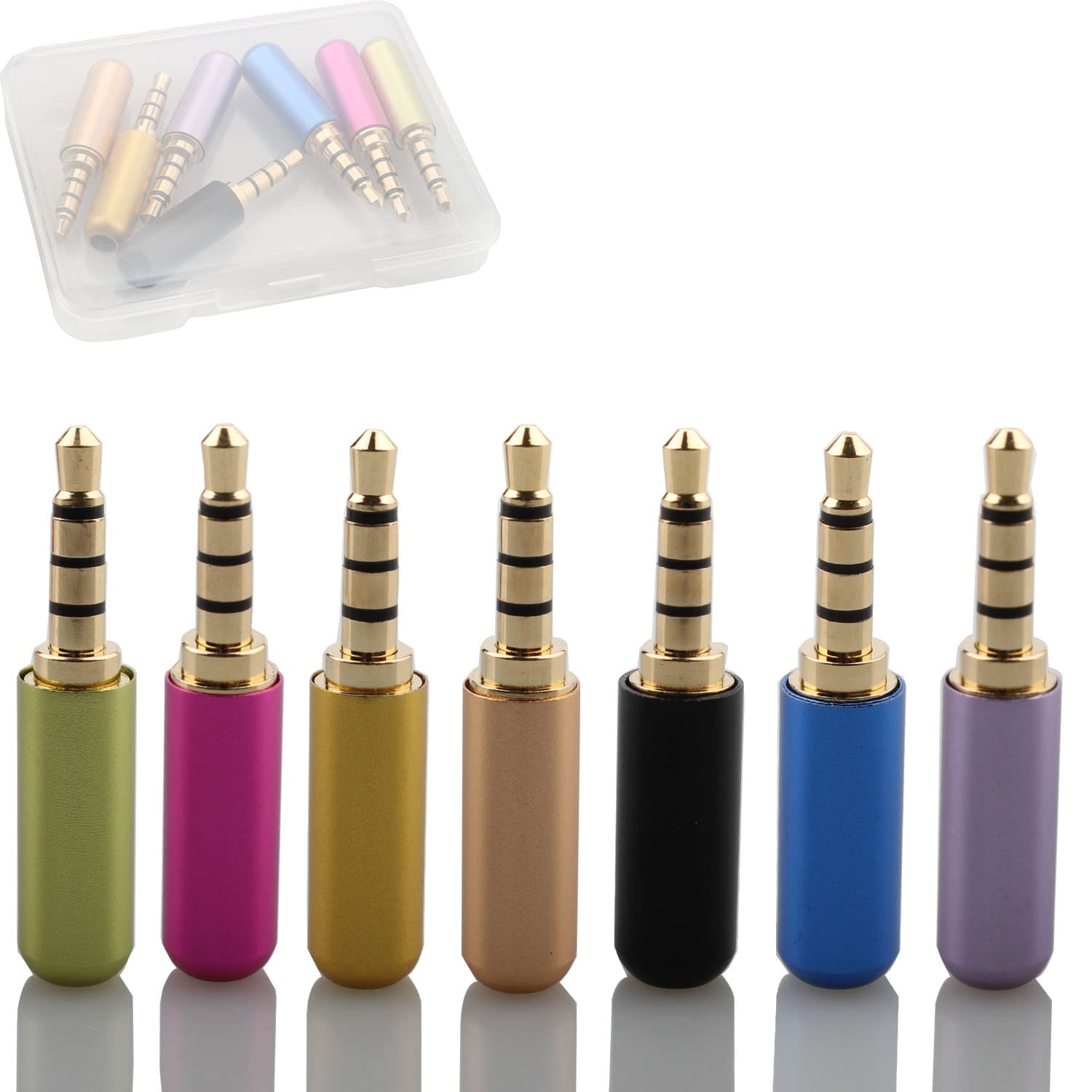 RUNCCI-YUN 7PCS 3.5mm Stereo Plugs,1/8" Solder Type audio jack 3.5mm ...